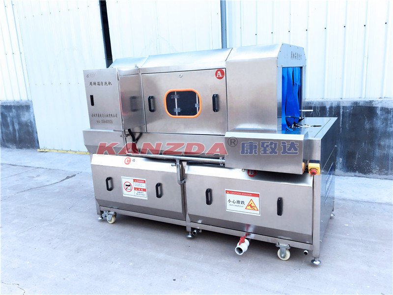 One-stage cleaning plastic box washing machine